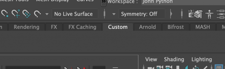Adding Python scripts to the Maya shelf - John Player