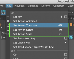 Setting Keyframes for animations in Maya - John Player