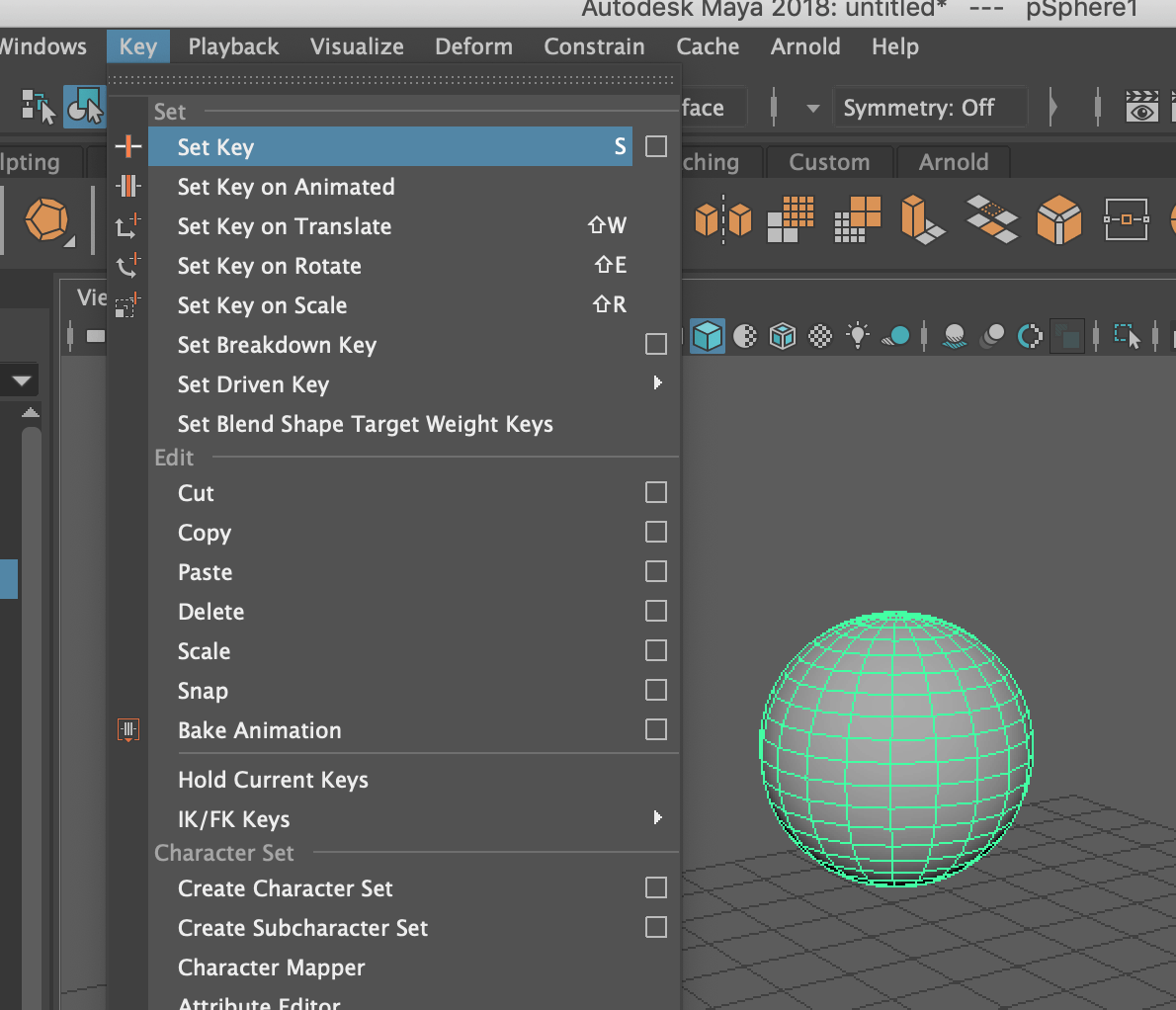 Setting Keyframes for animations in Maya - John Player