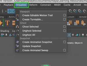 Creating an animation motion trail in Maya - John Player