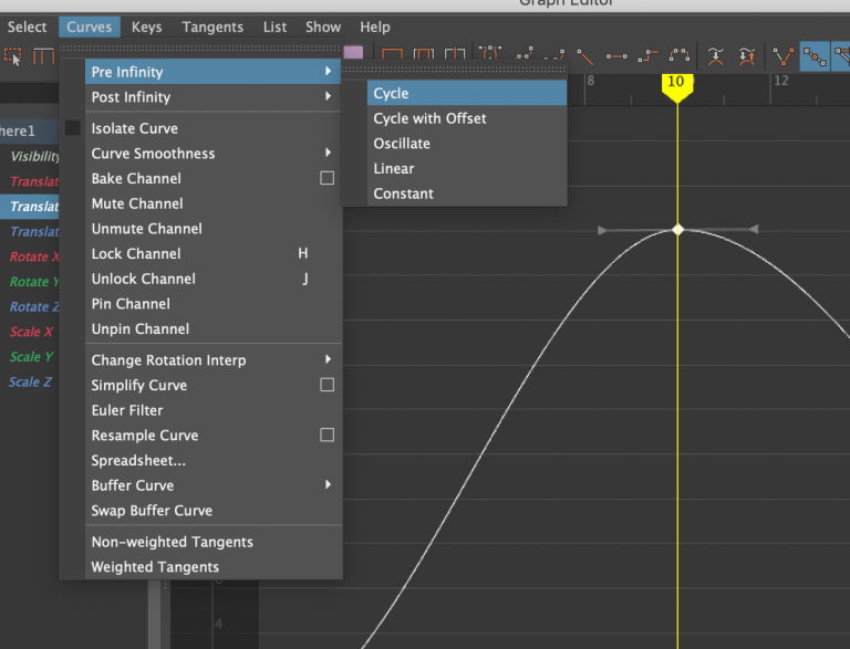 How to Cycle an animation in AutoDesk Maya - John Player