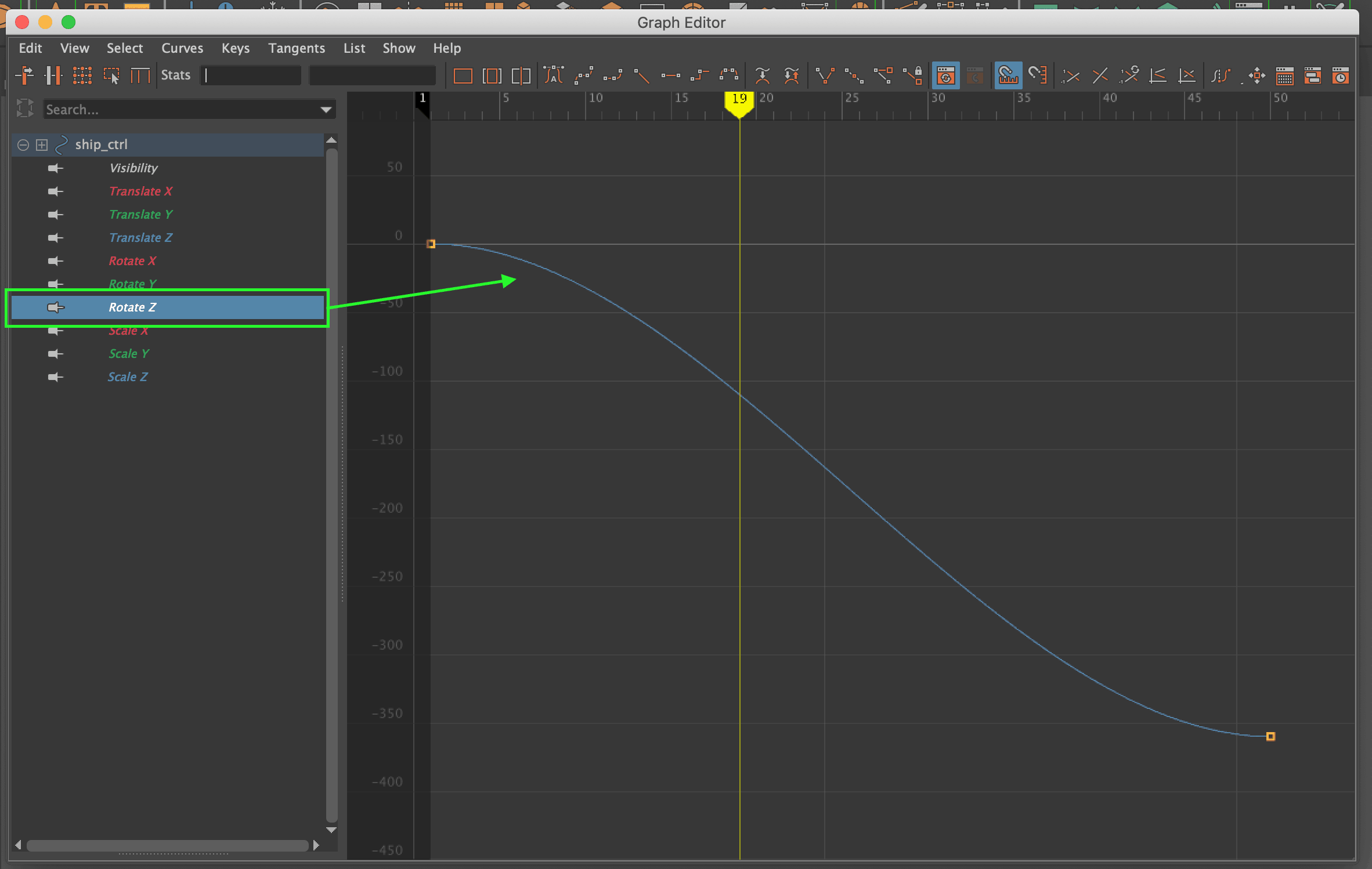 Modifying keyframes in the Maya Graph Editor - John Player