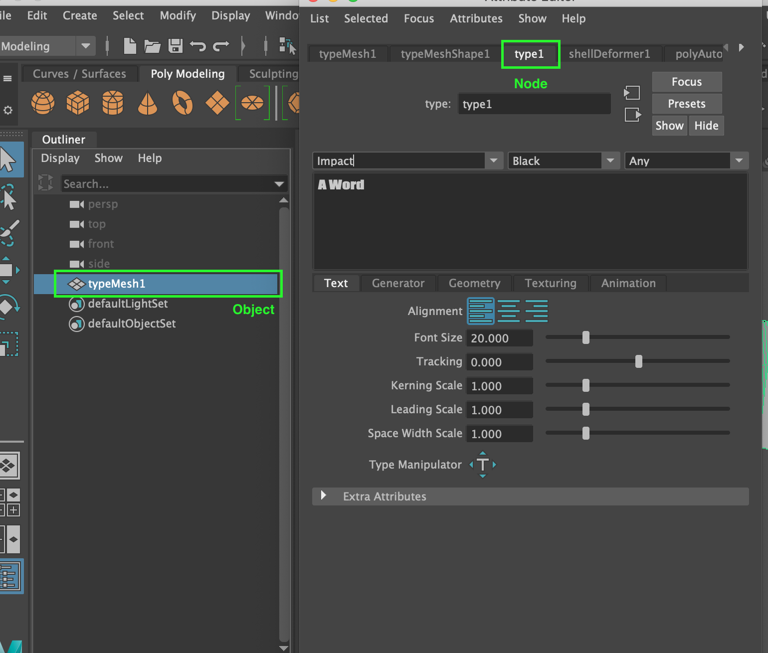 Create 3D Text in Maya - John Player