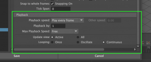 Maya animation playback preferences - John Player