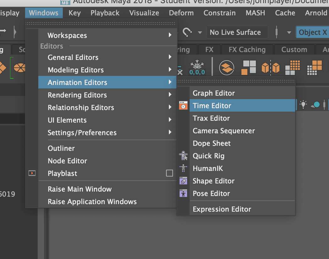 Introduction to the Maya Time Editor - John Player
