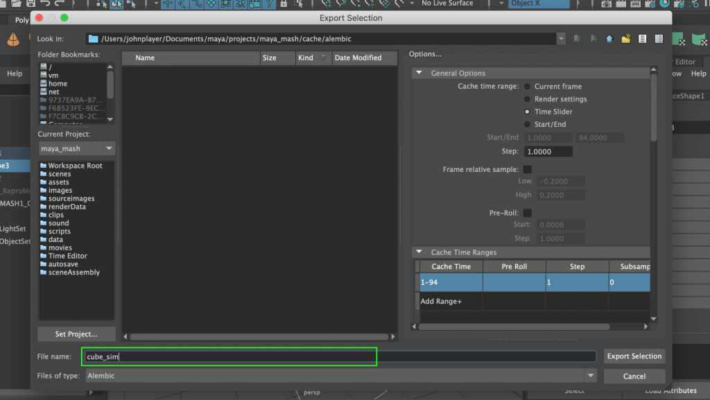 Caching Animations in AutoDesk Maya - John Player