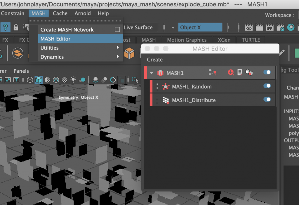 Create a Falloff object in AutoDesk Maya with Example - John Player