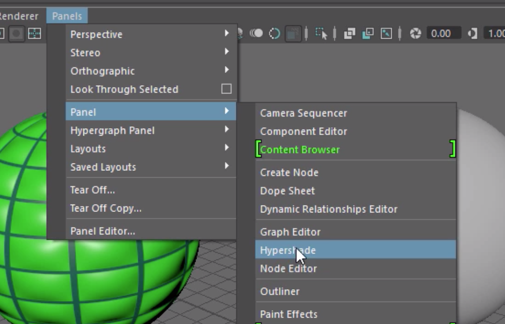 How to open the Hypershade in AutoDesk Maya - John Player