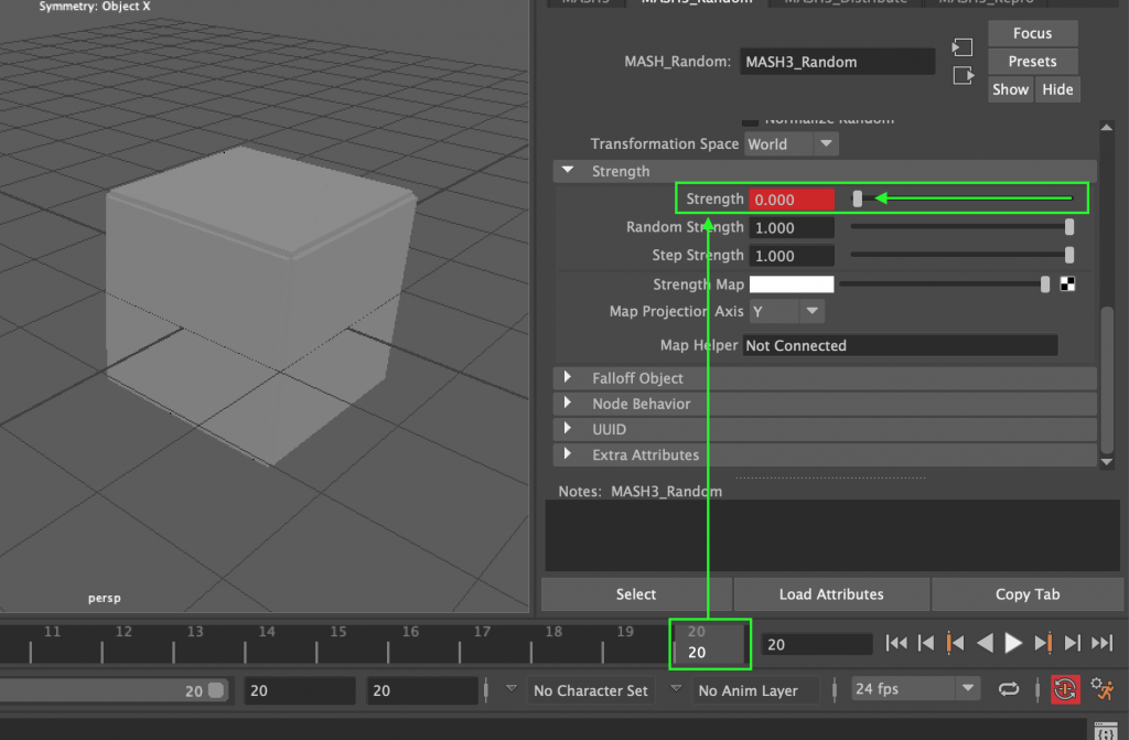 MASH Explode in AutoDesk Maya Example - John Player