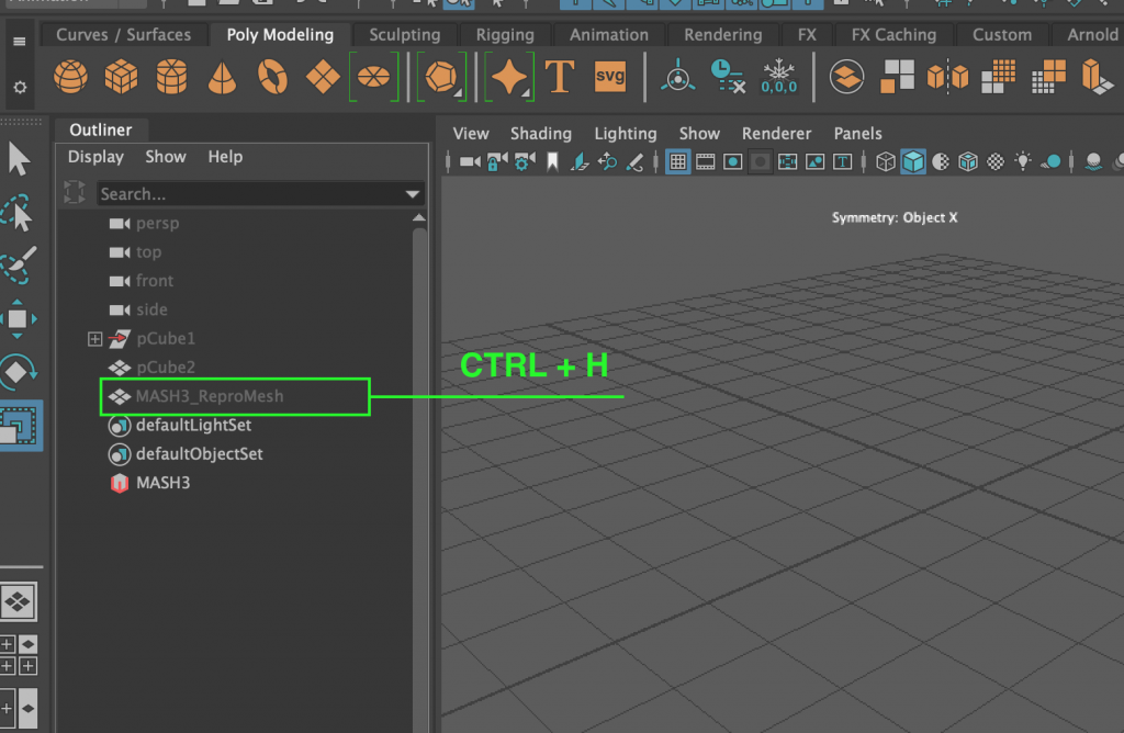 MASH Explode in AutoDesk Maya Example - John Player