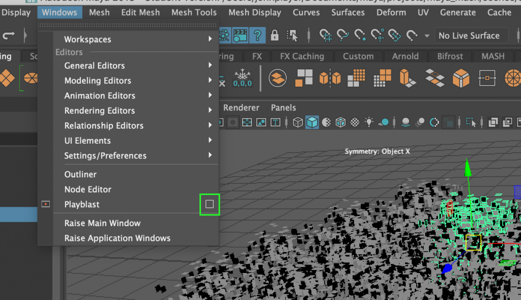 Creating a Playblast in AutoDesk Maya with Example - John Player