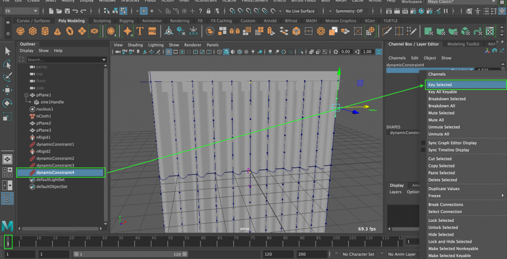 How to create sliding curtains in AutoDesk Maya - John Player