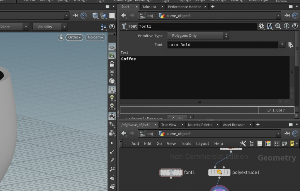 How to cut text into an object in Houdini - John Player
