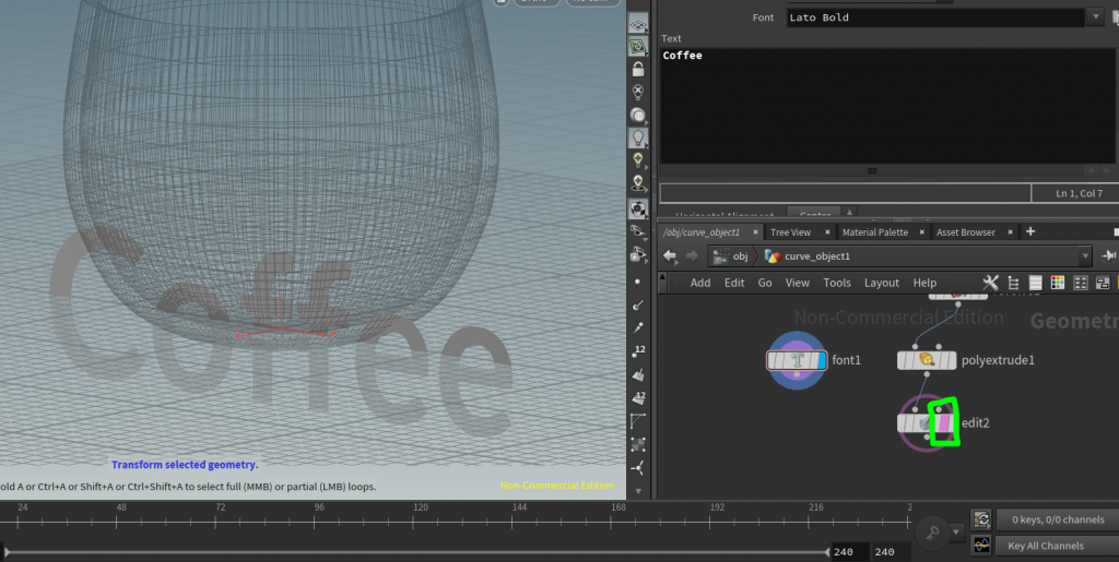 How to cut text into an object in Houdini - John Player