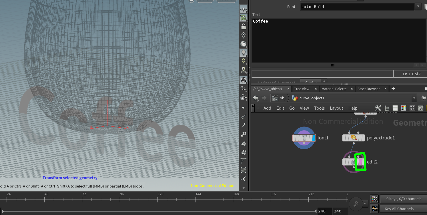 How to cut text into an object in Houdini - John Player