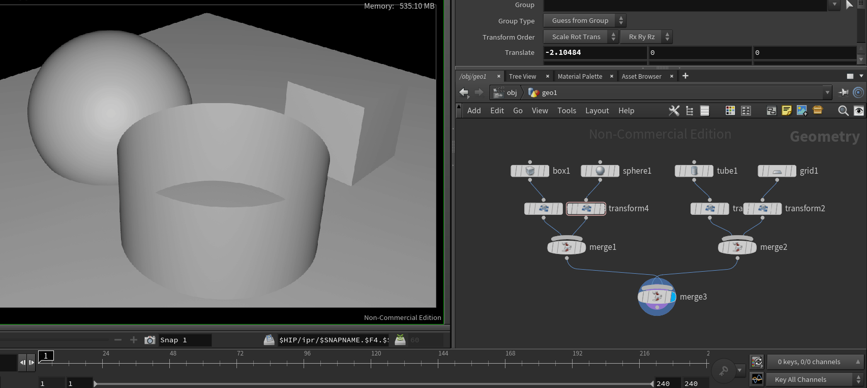 How to merge nodes in Houdini - John Player