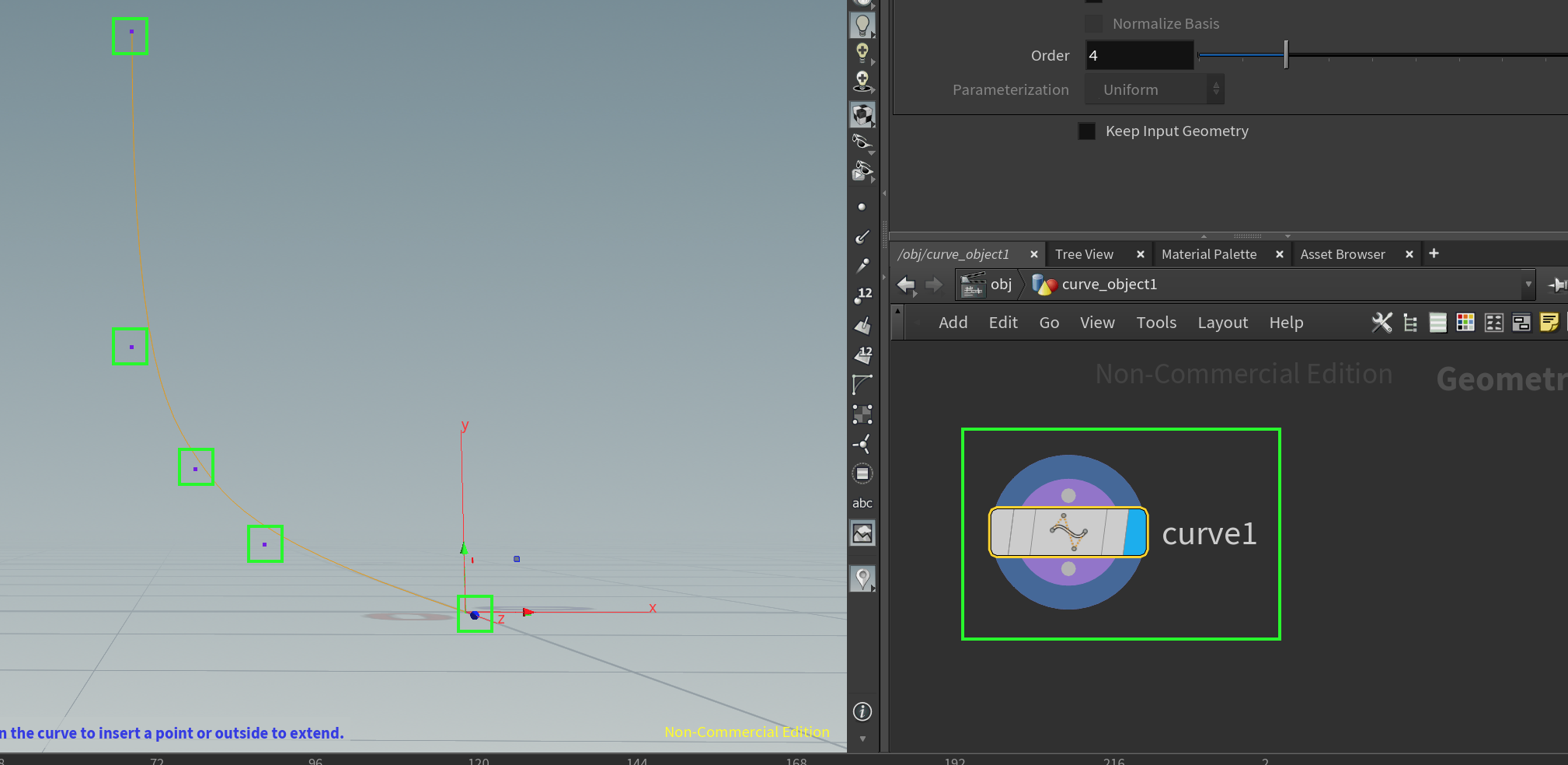 Creating and editing a NURBs curve in Houdini - John Player