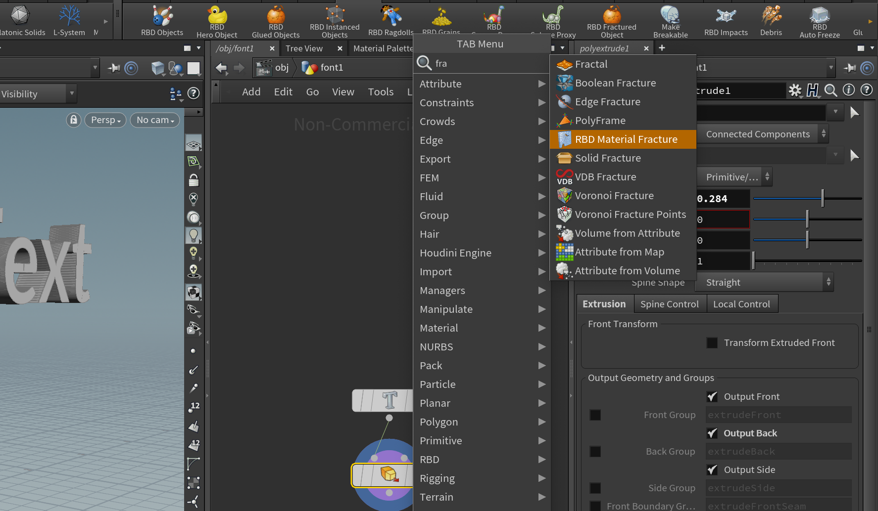 How to create falling and shattering text in Houdini 17 - John Player