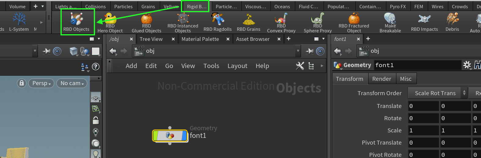 How to create falling and shattering text in Houdini 17 - John Player