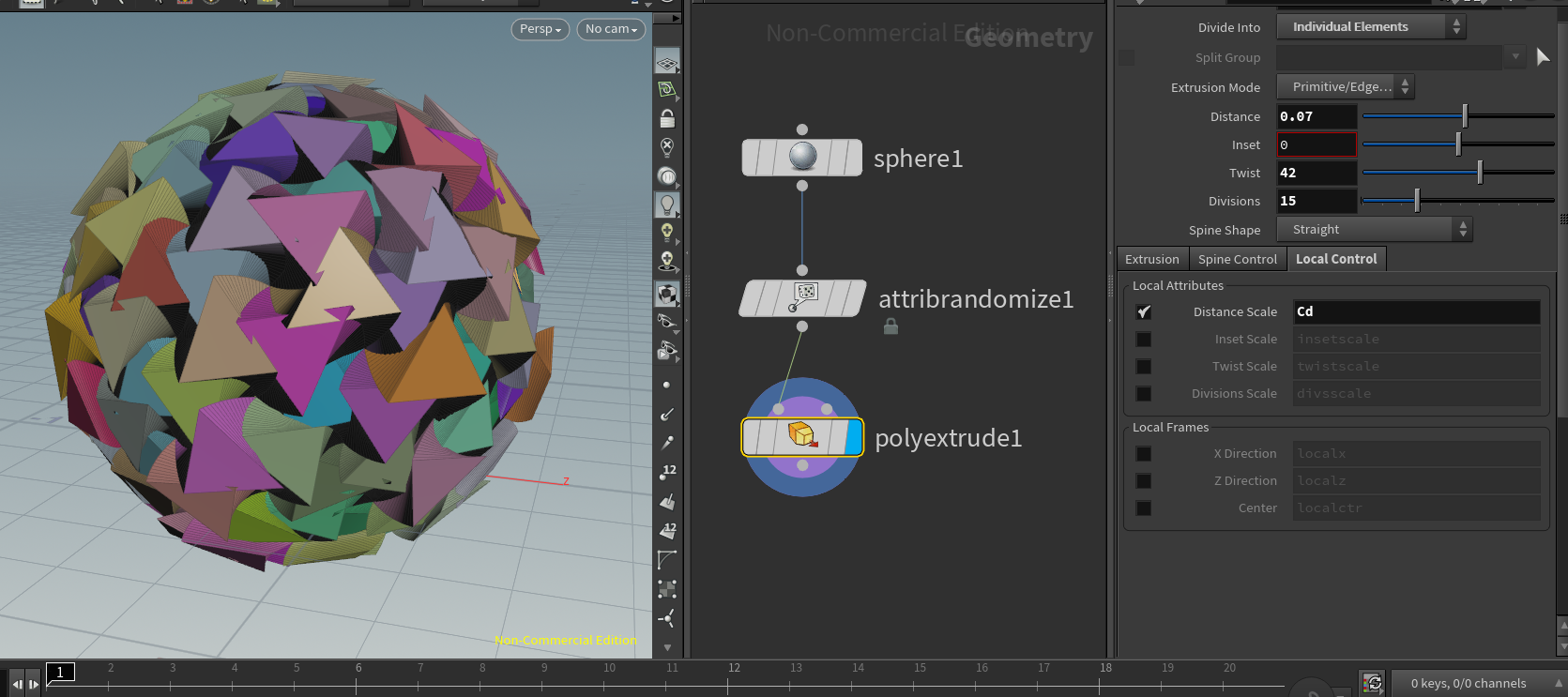 Example Use Of The Attribute Randomize Node In Houdini John Player