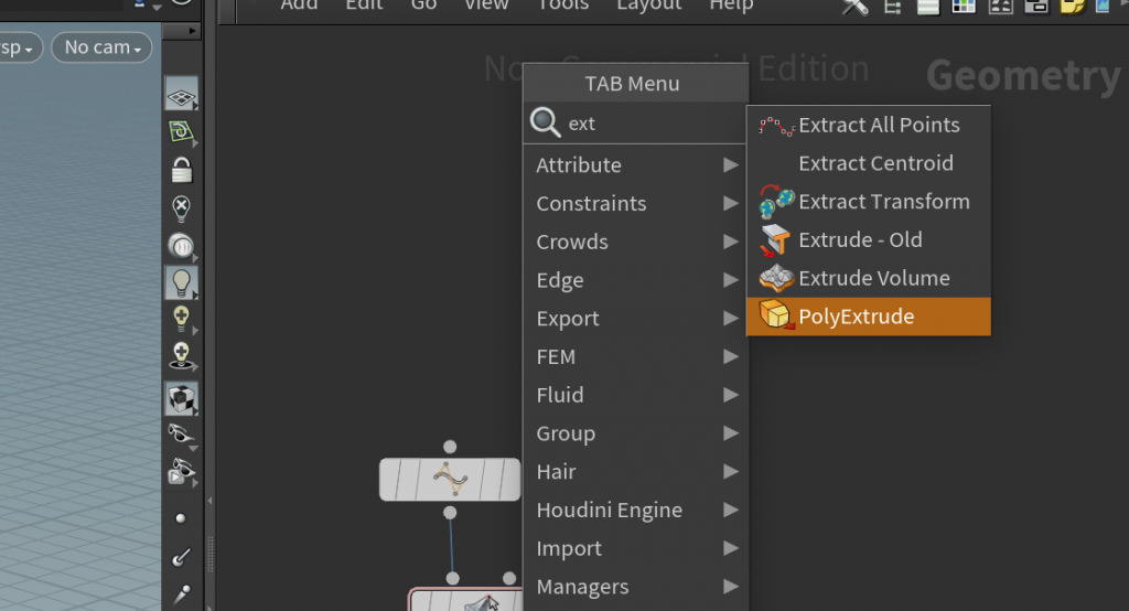 Using the Extrude Node to extrude faces in Houdini - John Player