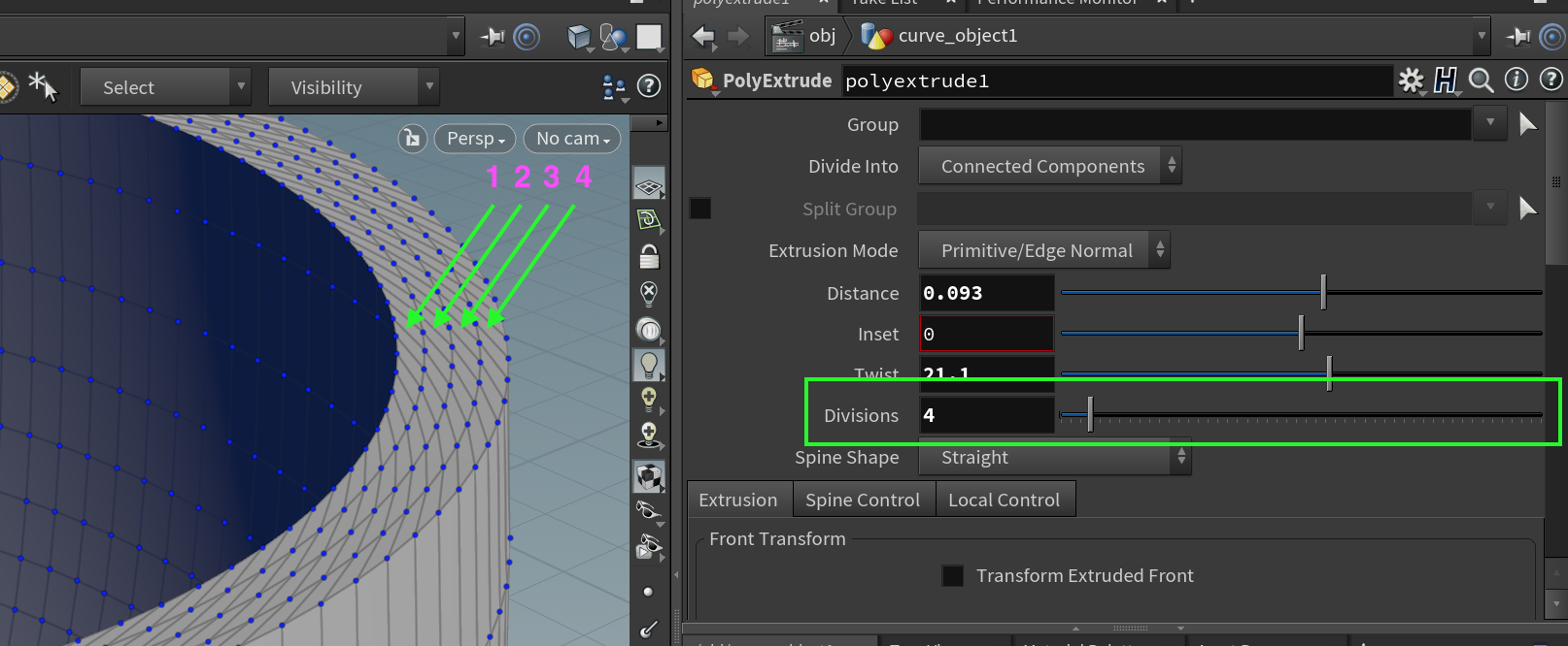 Using the Extrude Node to extrude faces in Houdini - John Player