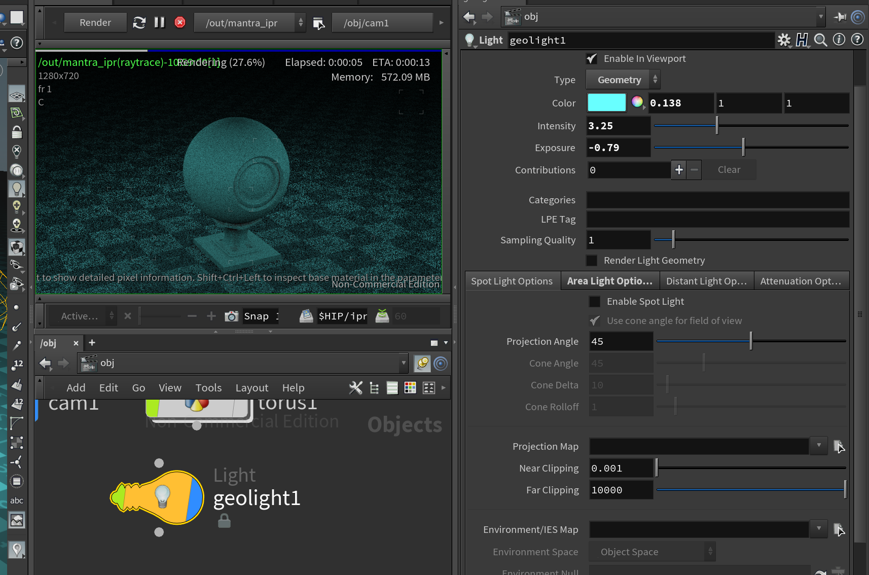 Using a geometry as a light in Houdini - John Player
