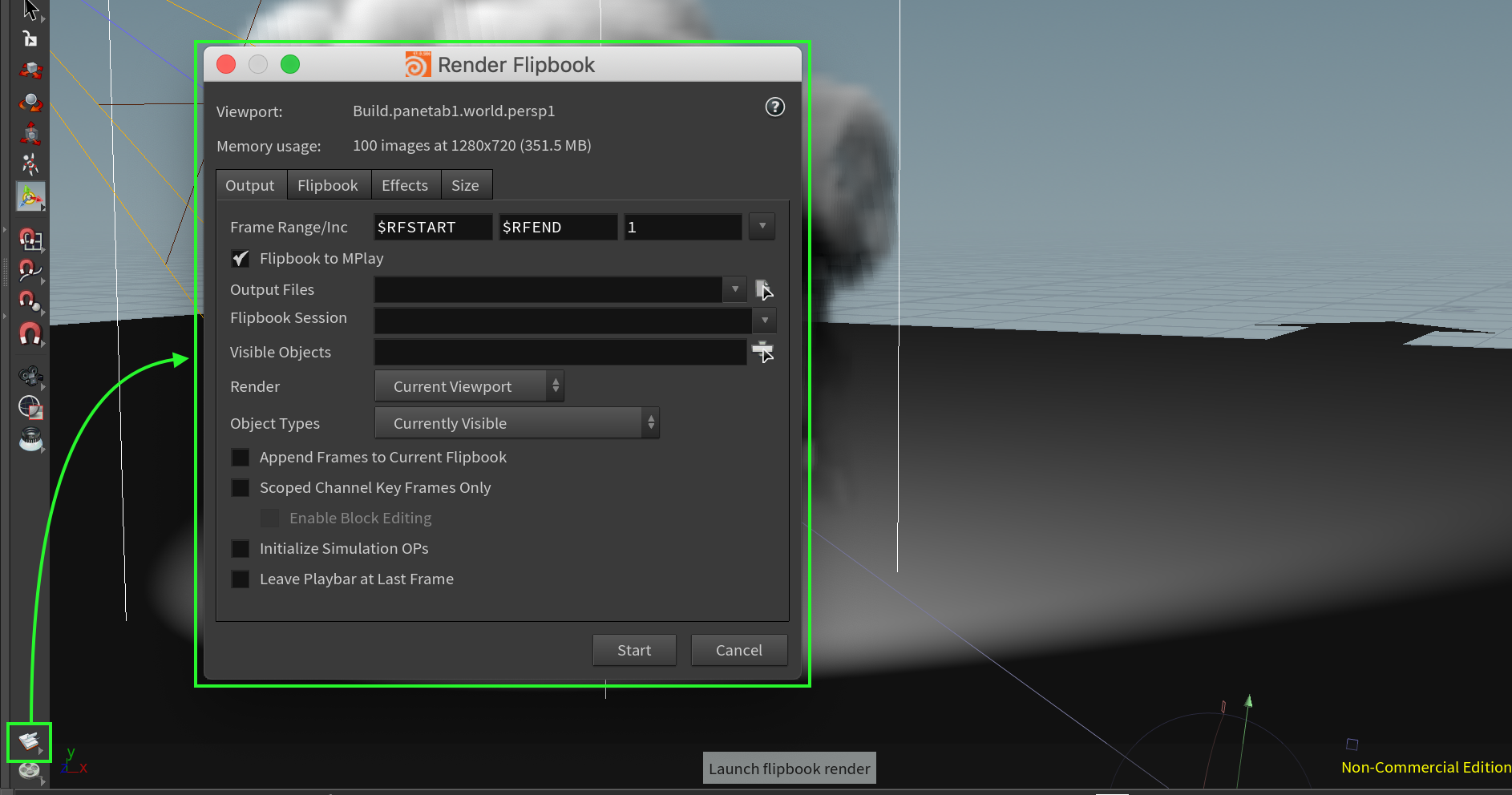 Create and Export a Flipbook in Houdini - John Player